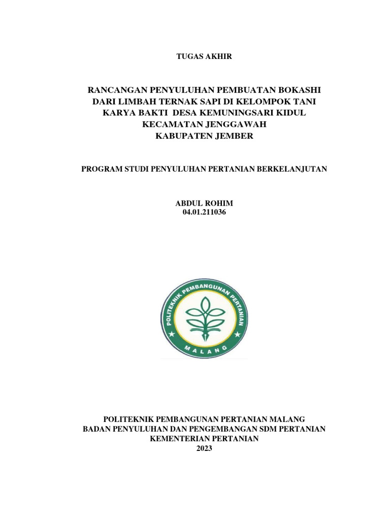 Abdul Rohim - Fix Final | PDF