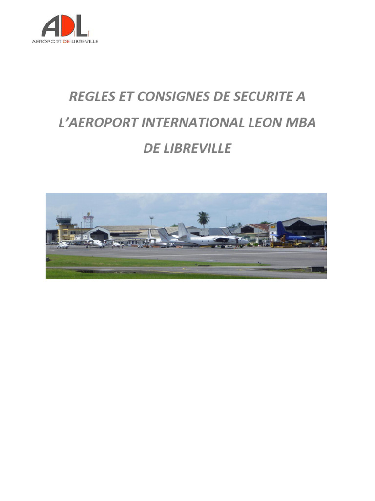 Sécurité à l'Aéroport Léon MBA | PDF
