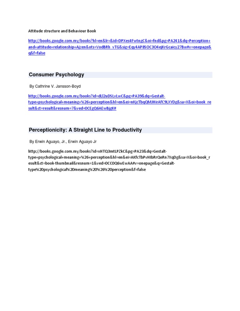 Attitude Structure and Behaviour Book | PDF | Self-Improvement