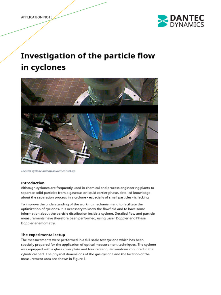 0672 - Investigation of The Particle Flow in Cyclones | PDF | Physical ...