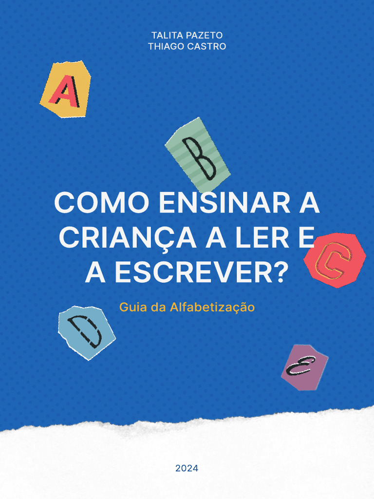 Como Ensinar Criança A Ler E A Escrever Pdf Alfabetização Escrita