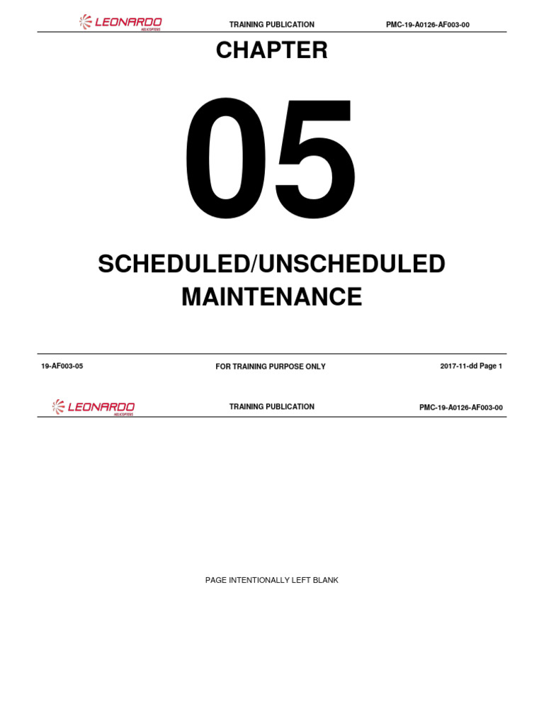 05 - Scheduled - Unscheduled Maintenance | PDF | Aviation | Aircraft