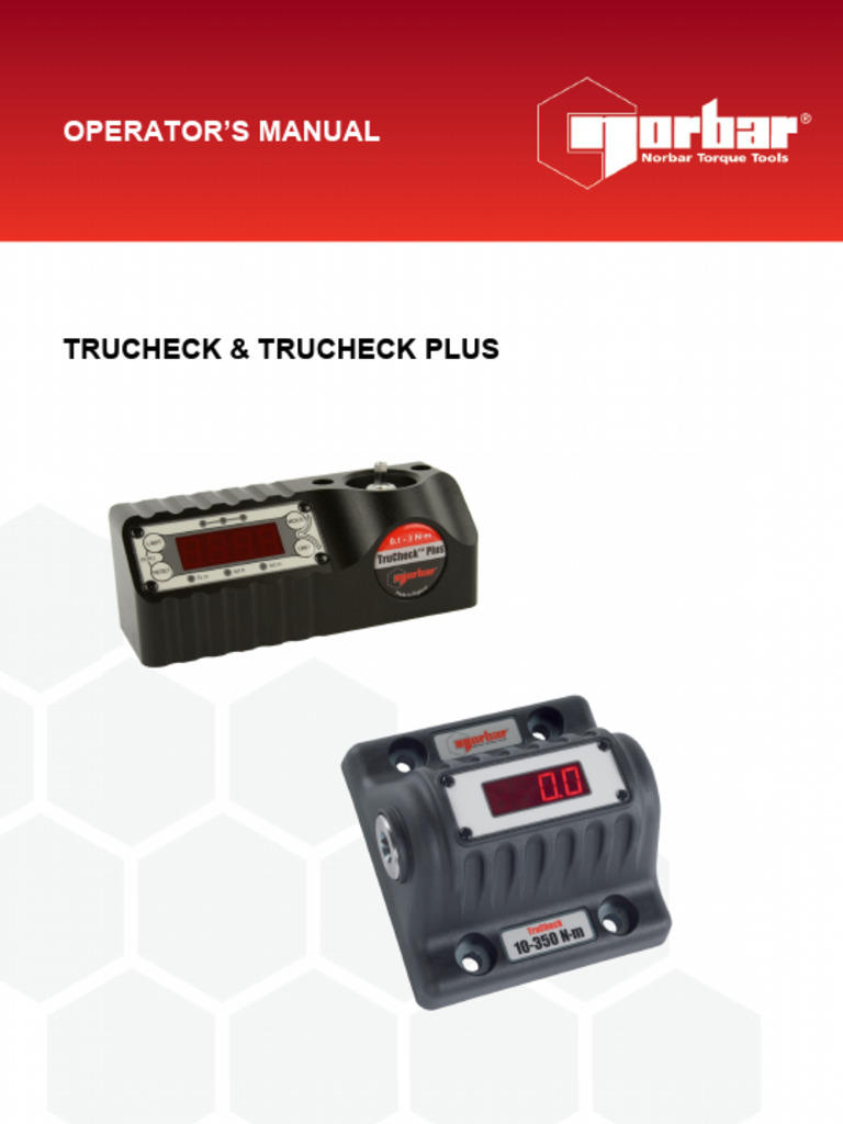 TRUCHECK & TRUCHECK PLUS Operation Manual | PDF | Mains Electricity ...