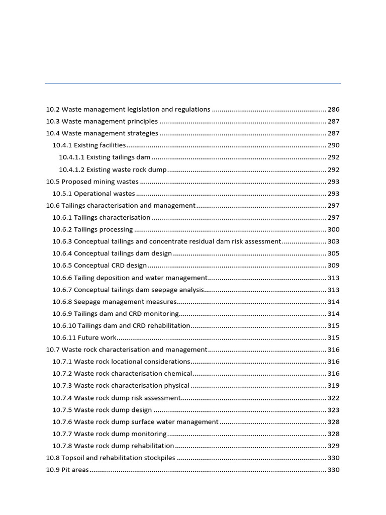 Chapter 10 Tailings and Waste Rock Management | PDF | Mining | Waste