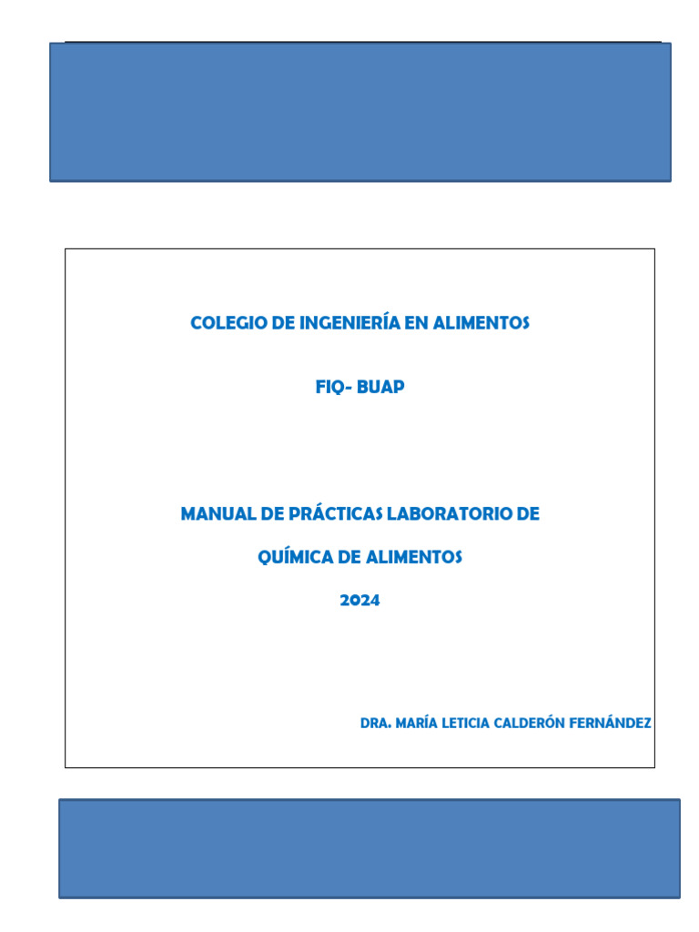 Manual Pract Lab Quimica Alim 2024 | PDF | Proteínas | Precipitación (Química)