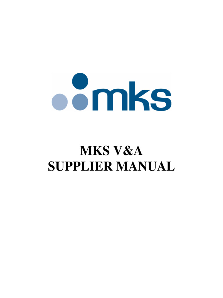 Supplier Guidelines for MKS | PDF | Quality Management System | Supply ...