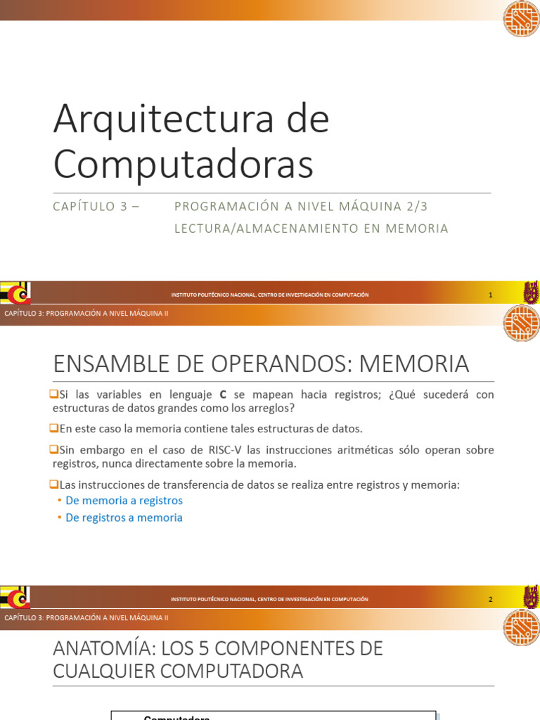 C3 - Programación Máquina - 2 | PDF | Almacenamiento de datos de la ...