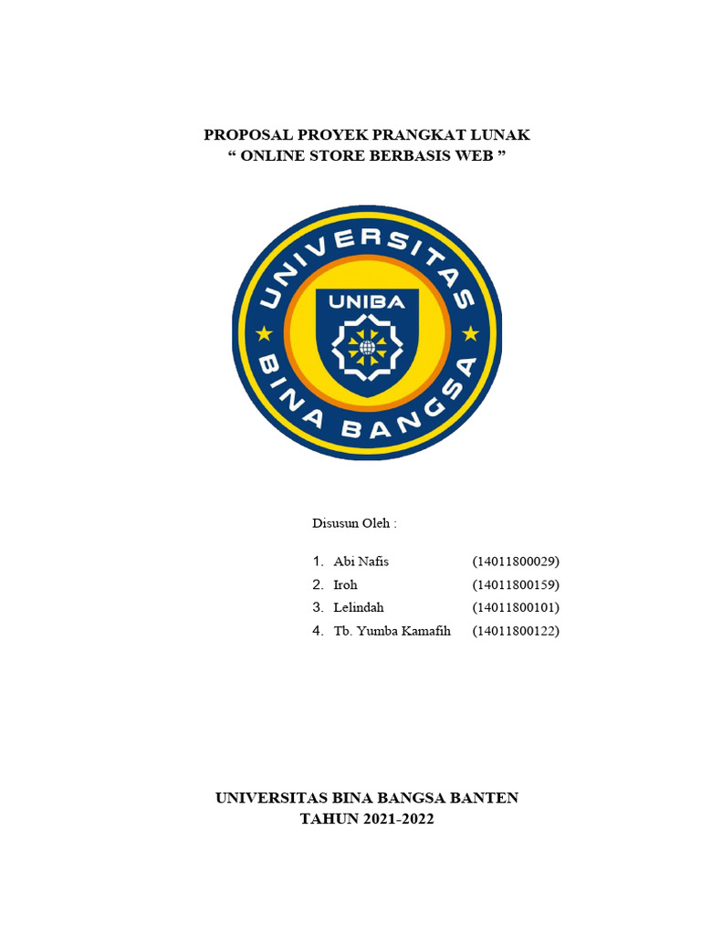 Proposal Proyek Prangkat Lunak Online Store Berbasis Web | PDF | Seni