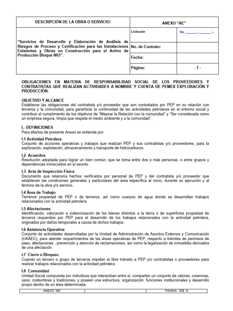 ANEXO AE Rev 0 | PDF | Petróleo