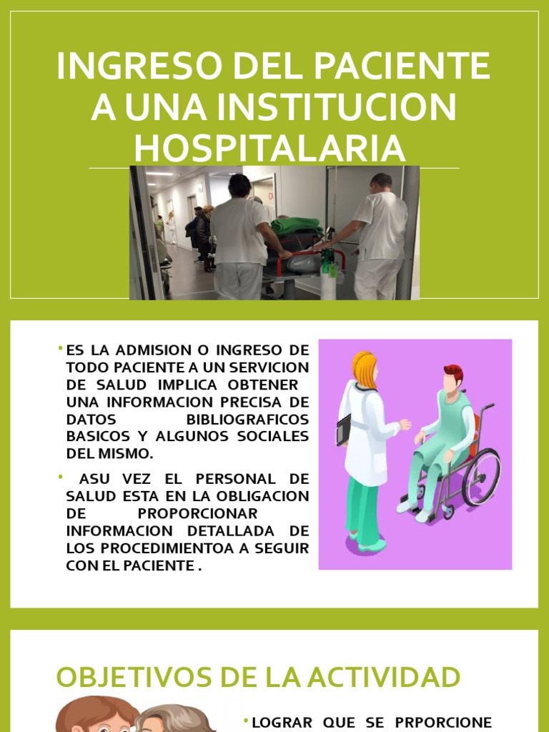 Admision de Paciente | PDF | Enfermería | Medicina CLINICA