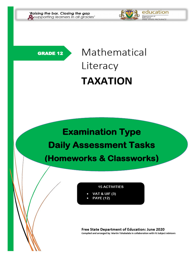 Grade 12 Taxation Assessment Guide | PDF | Taxes | Tax Refund