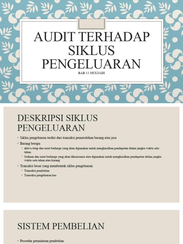 15 Audit Terhadap Siklus Pengeluaran | PDF