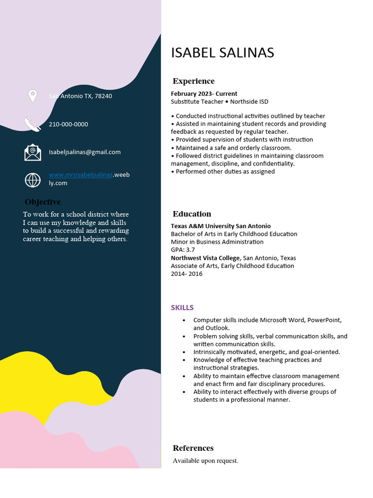 Isabel Salinas Resume 2924 | PDF