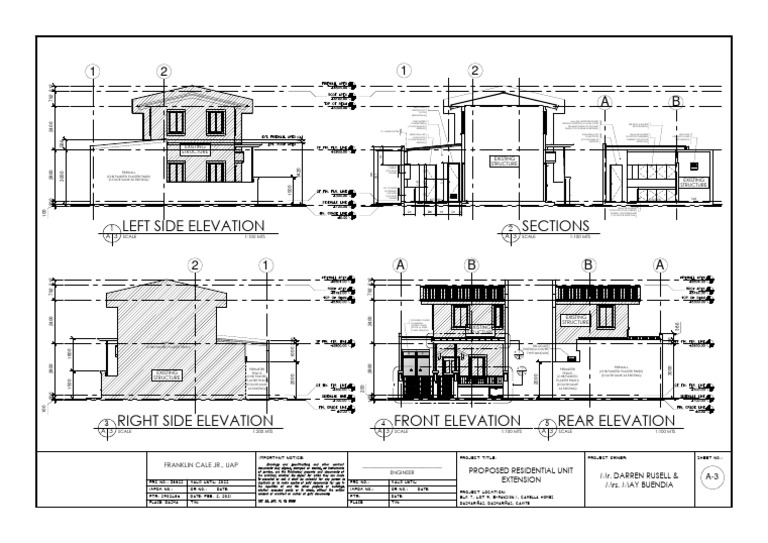 Left Side Elevation Sections: Existing Structure Existing Structure | PDF