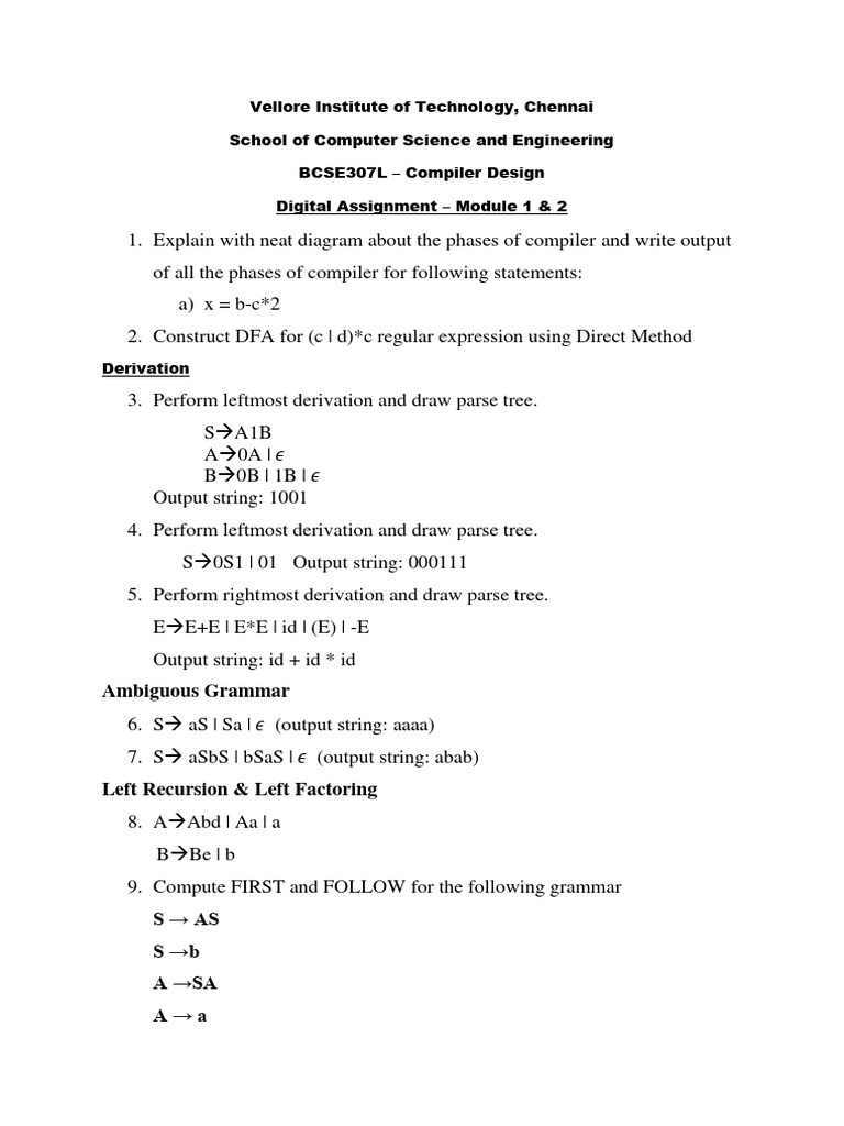 Digital Assignment 1 | PDF