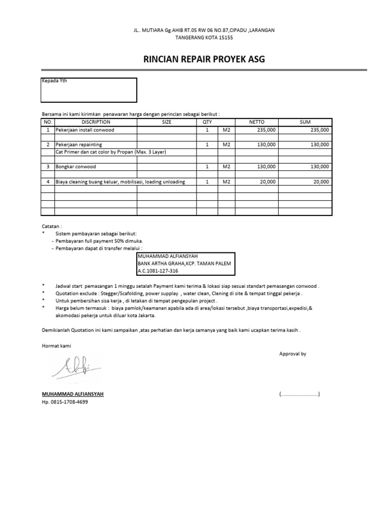 Conwood Repair Asg | PDF