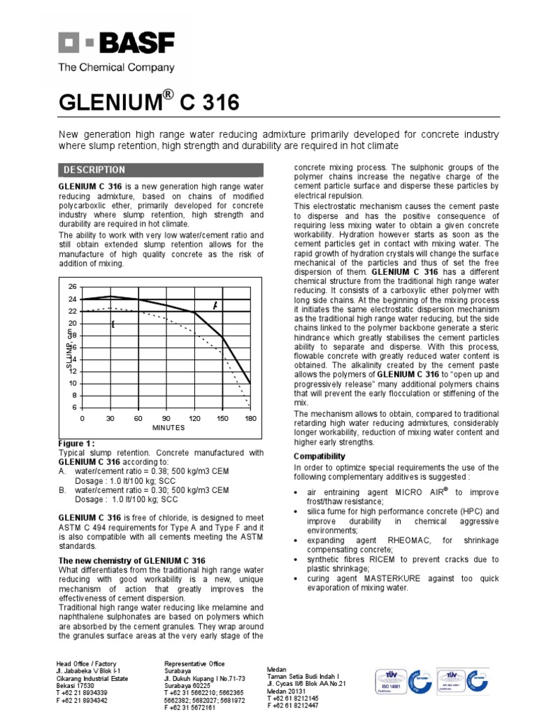 Glenium | PDF | Concrete | Applied And Interdisciplinary Physics