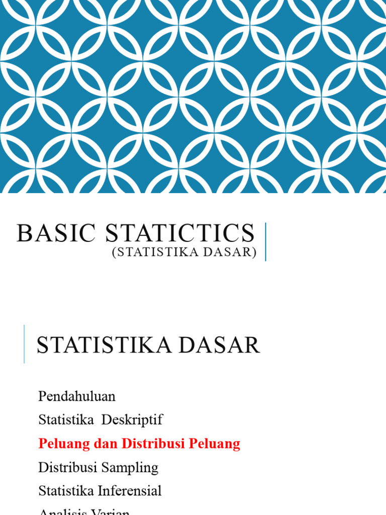 3 - Basic Statistics - Probability and Its Distributions | PDF
