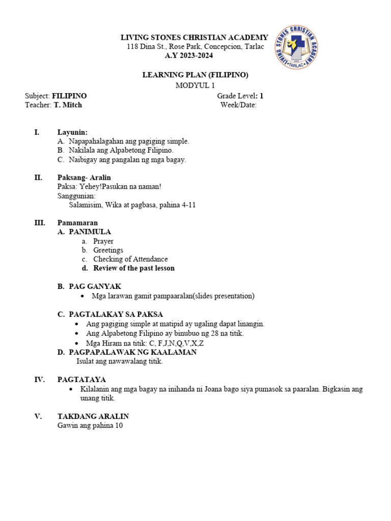 Filipino | PDF | Language Arts & Discipline