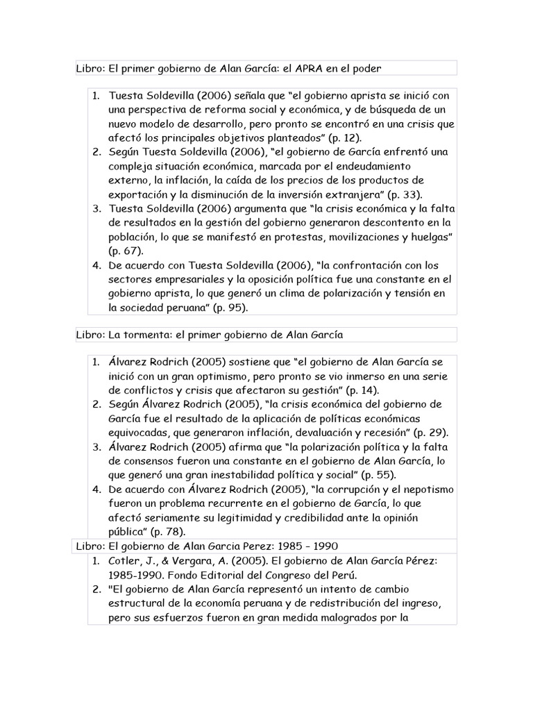 Citas Bibliograficas para ICP | PDF | Perú | Inflación