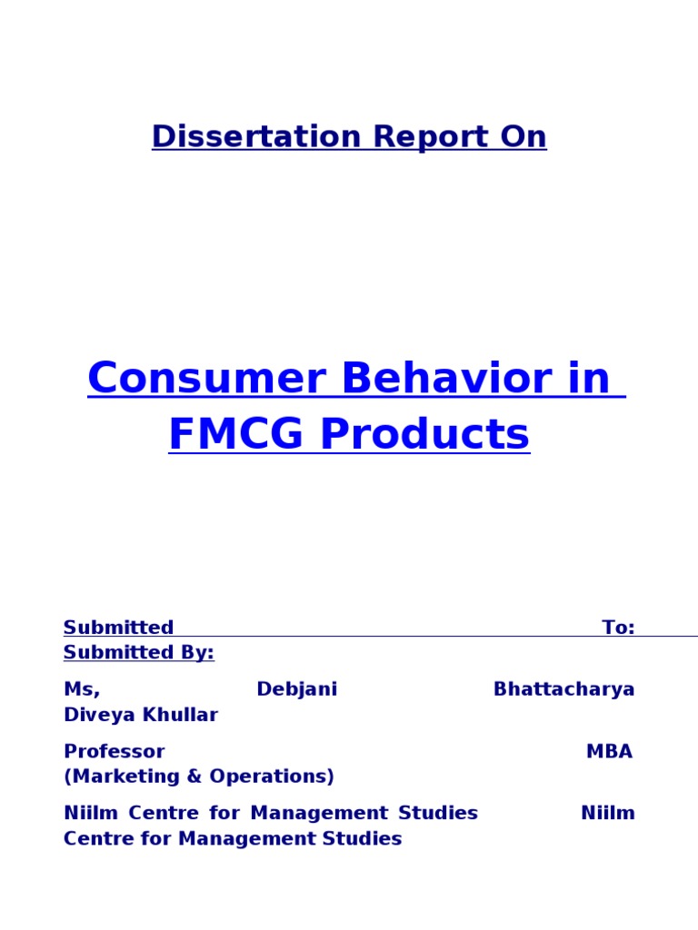 Consumer Behavior in FMCG Products | PDF | Nestlé | Heinz
