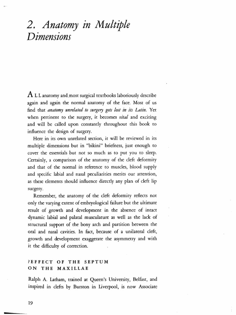 Anatomy of Unilateral Cleft Lip Nose | PDF | Human Nose | Lip