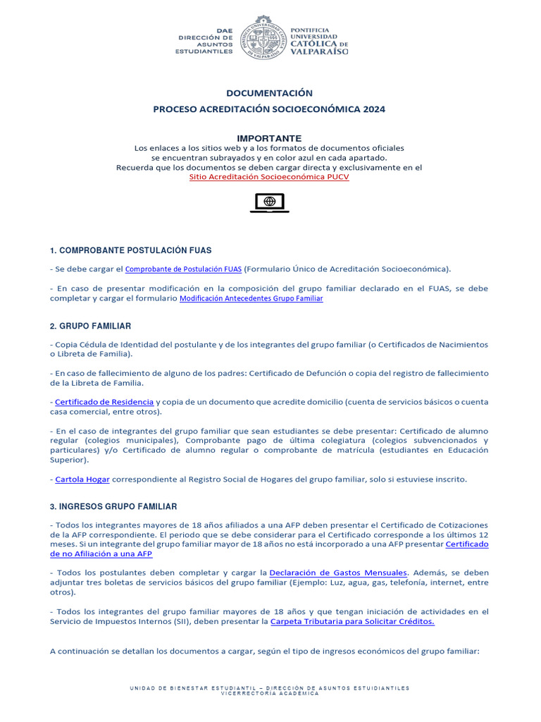 Documentacion Proceso de Acreditacion 2024 | Descargar gratis PDF | Pensión | Pensión alimenticia