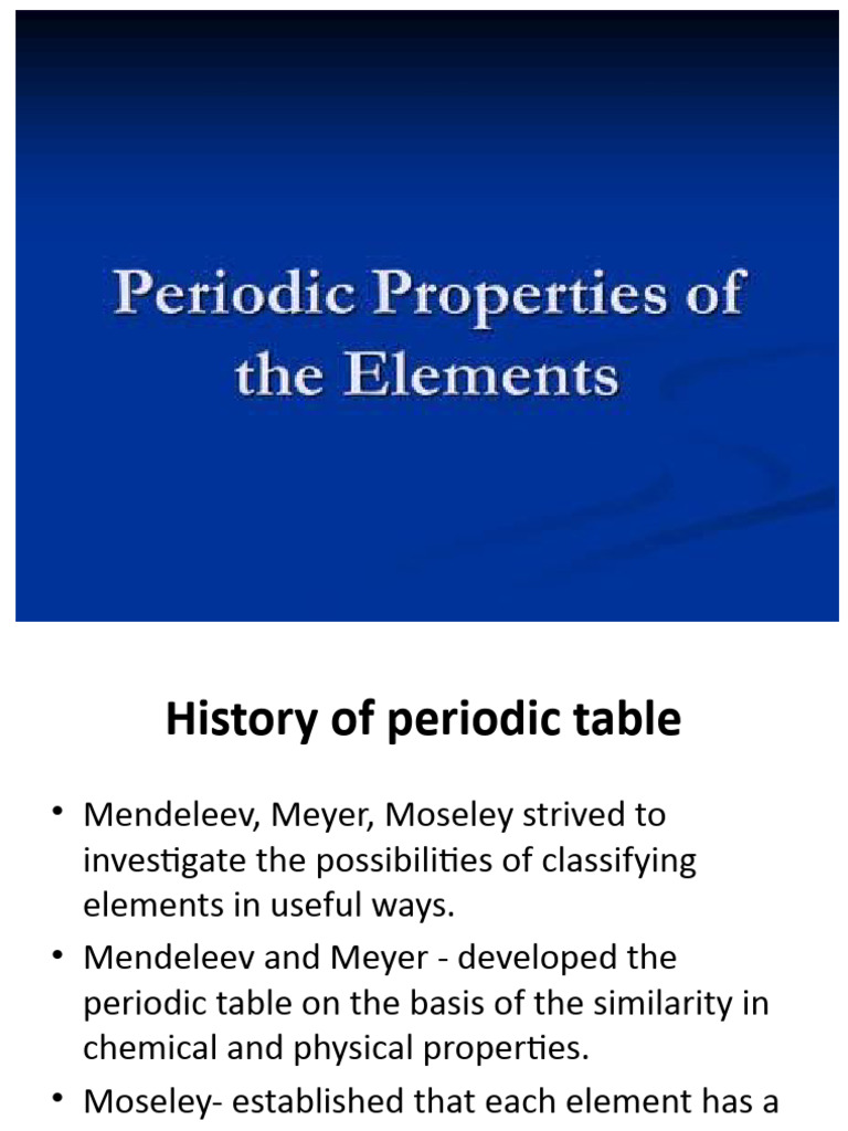Periodic Table and Atomic Properties | PDF | Ion | Electron Configuration