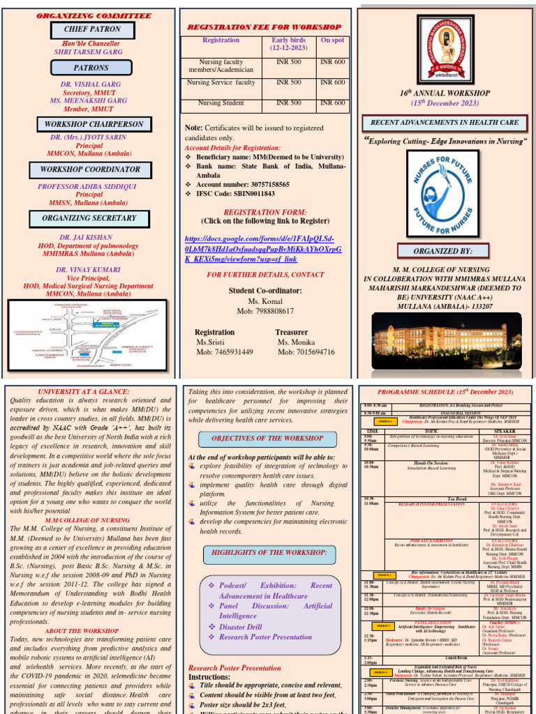 Brochure Workshop | PDF | Nursing | Health Care