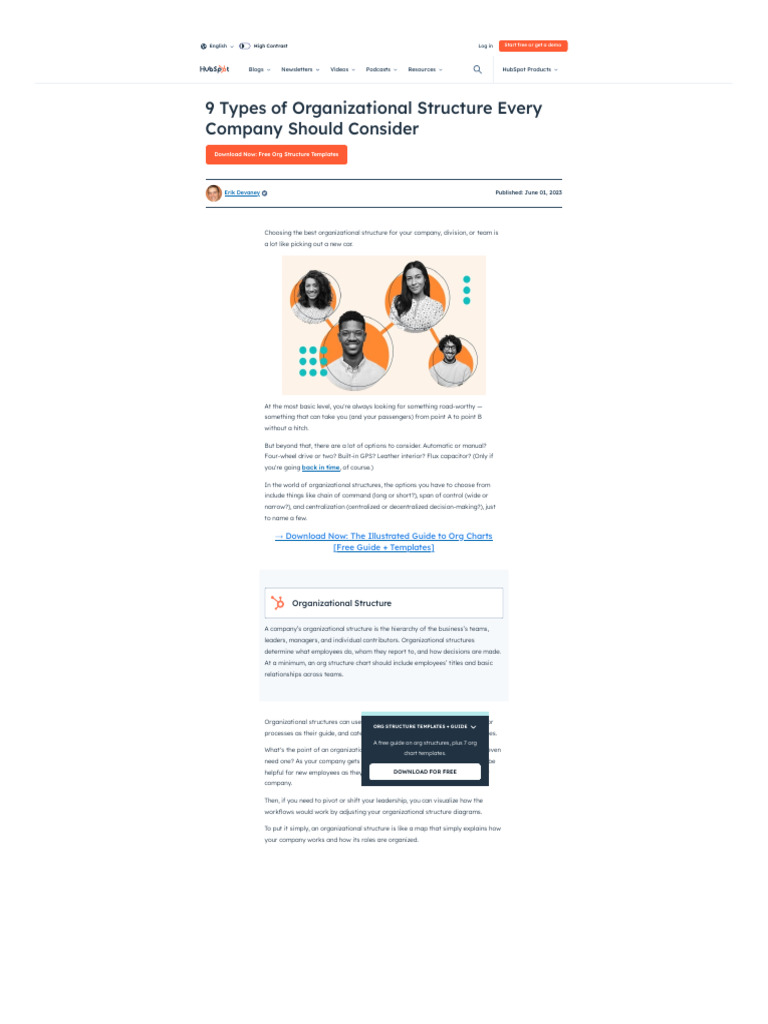 Blog Hubspot Com Marketing Team Structure Diagrams | PDF ...