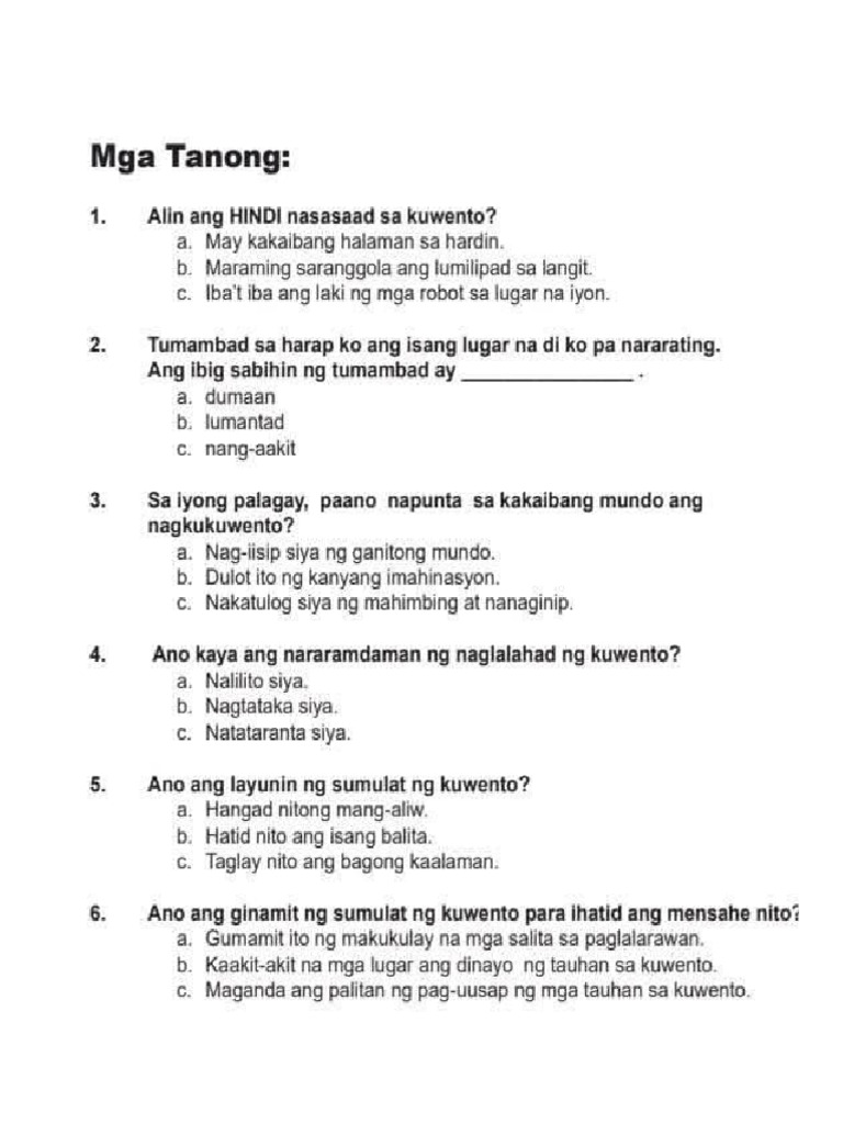 Filipino Oral Reading2 | PDF