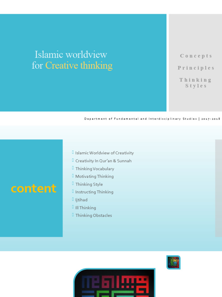 Islamic Worldview of Creativity | PDF | Cognition | Thought