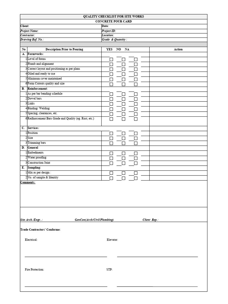 Concrete Pour Card 2 - 1 | Download Free PDF | Concrete | Composite ...