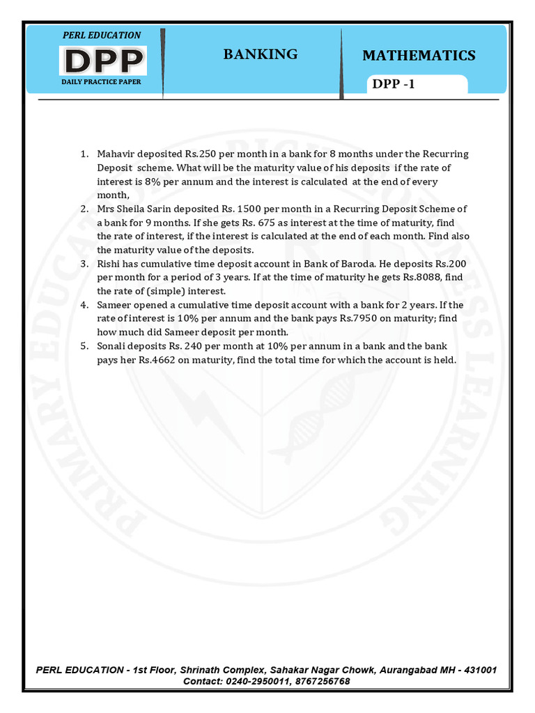 CH 02 1 | PDF | Interest | Banking