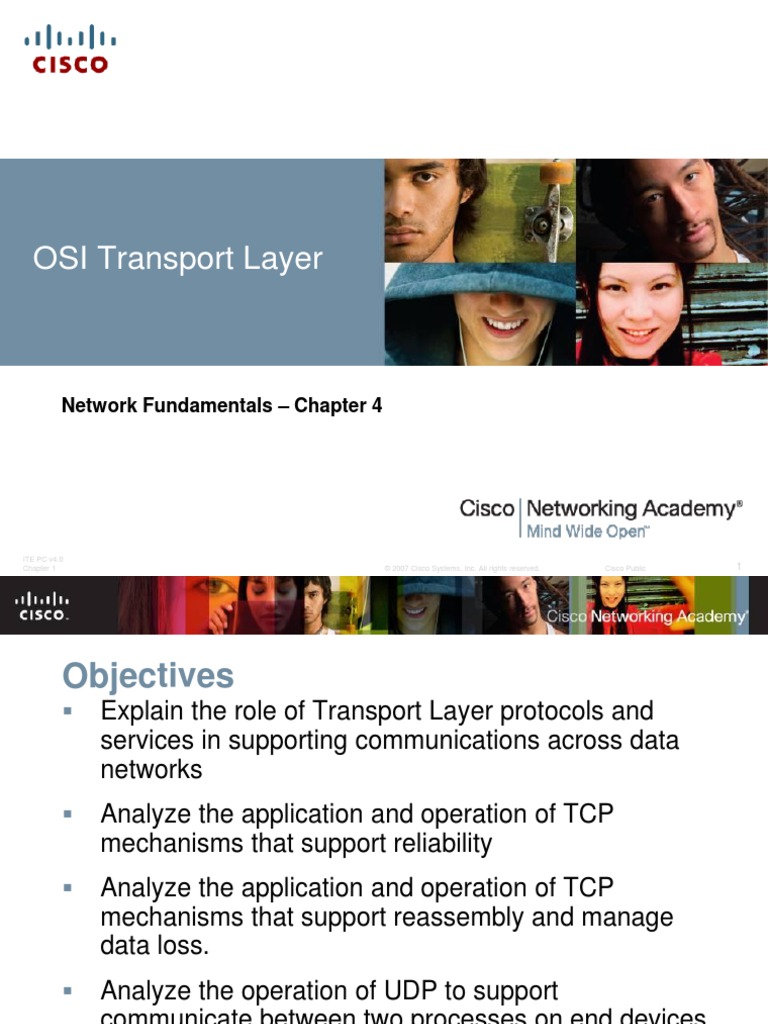 OSI Transport Layer: Network Fundamentals - Chapter 4 | PDF ...