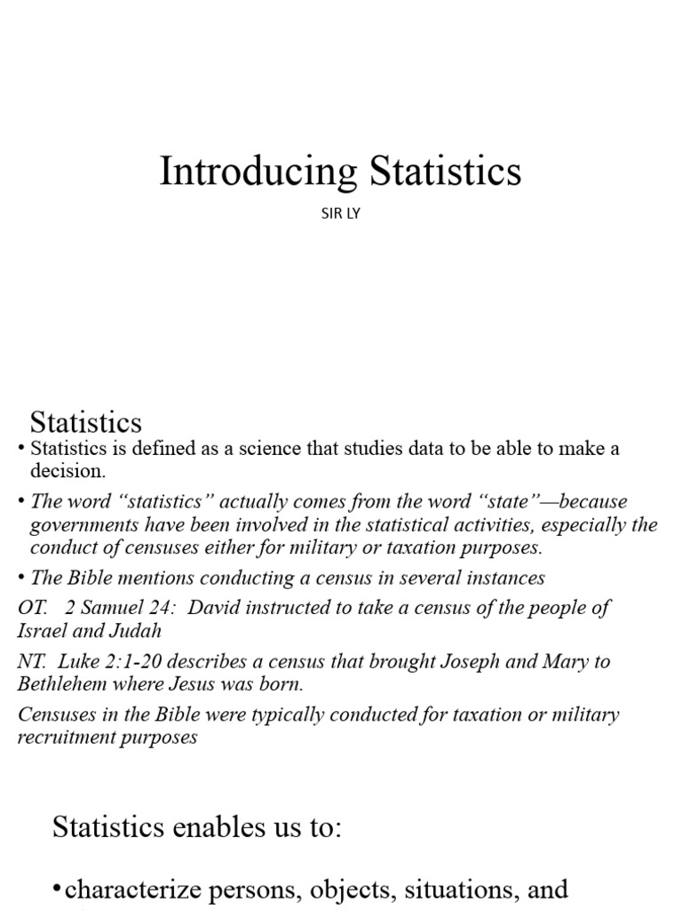 01 Introducing Statistics | PDF | Statistics | Census