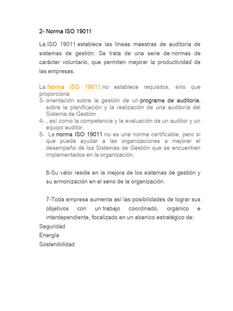 Norma ISO 19011: Guía de Auditoría 2018 | PDF | Auditoría ...