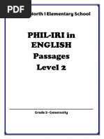 Phil-Iri Reading Booklet English G2 | PDF