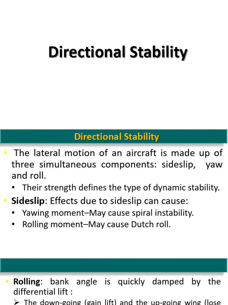 Directional Stability | PDF | Transport | Aerospace