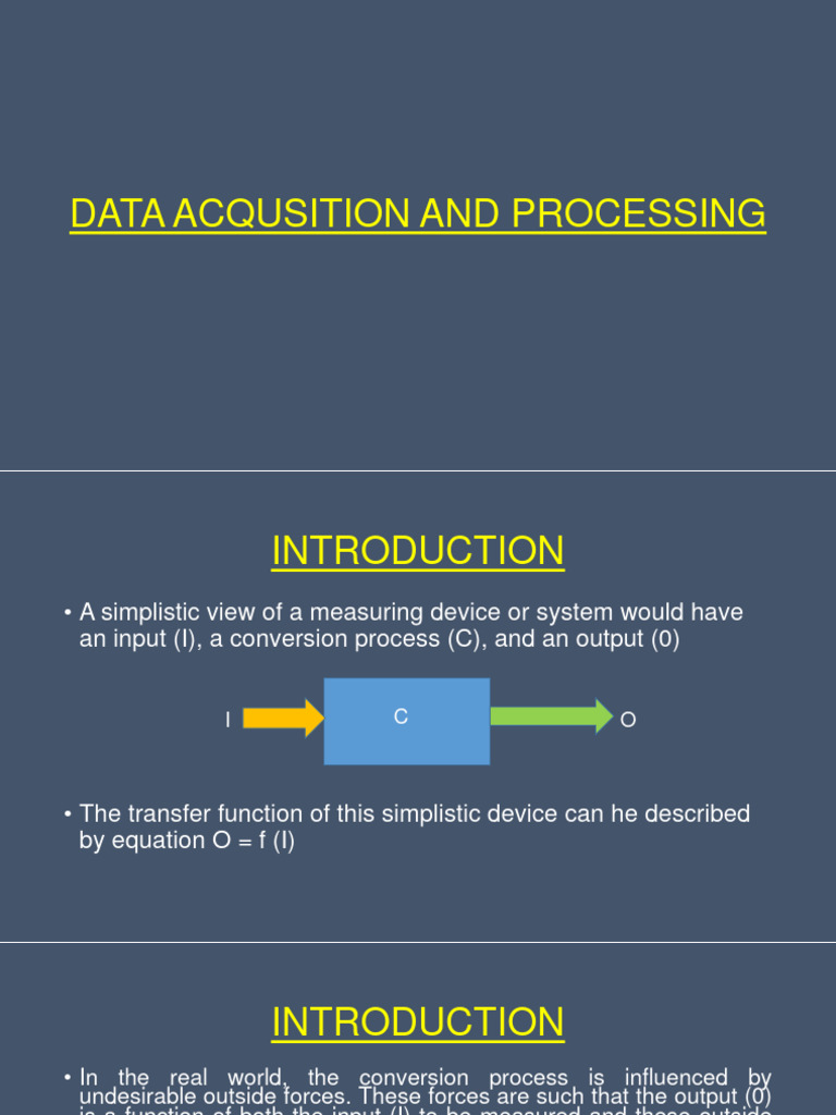 Class1 - Data Acquisition and Processing | PDF | Instrumentation | Data Acquisition