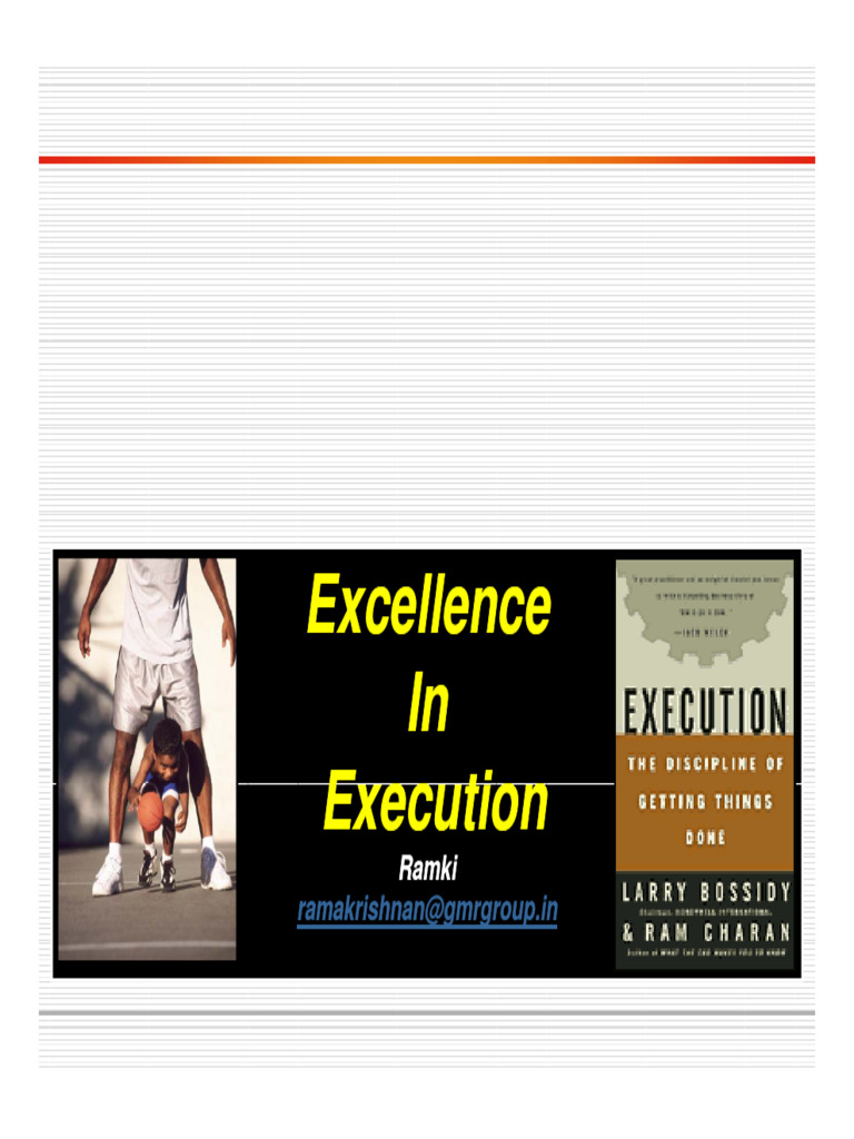 Excellence in Execution (68 Pages) | PDF | Leadership | Strategic Planning