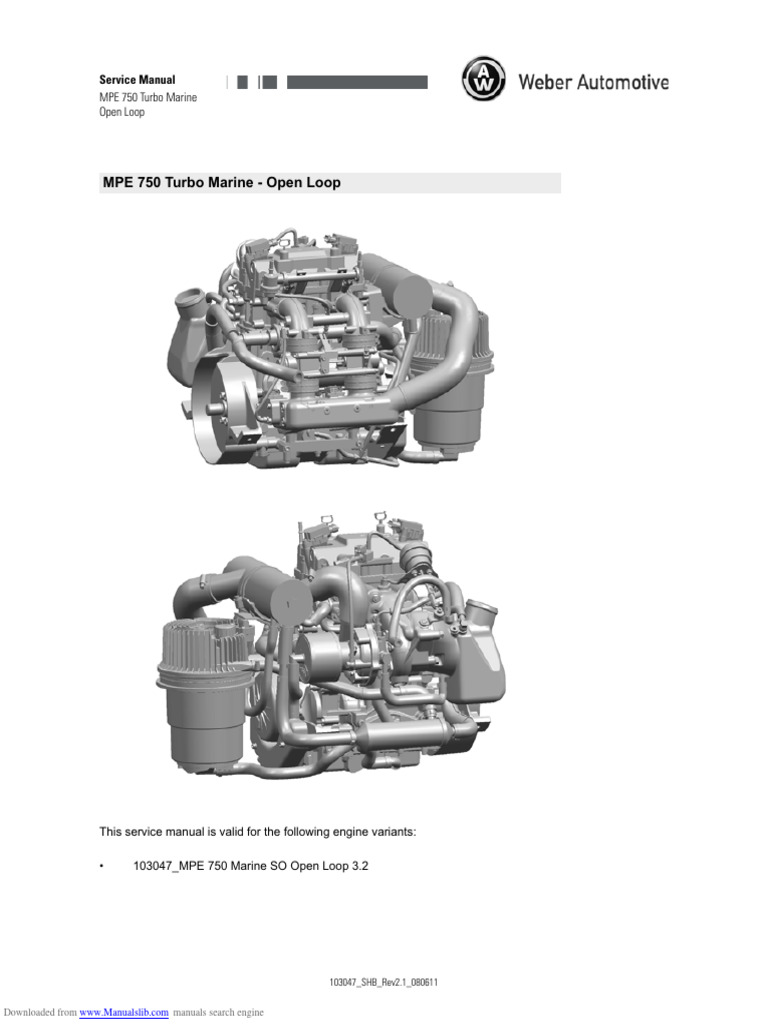 Mpe 750 Turbo Marine | PDF | Motor Oil | Engines