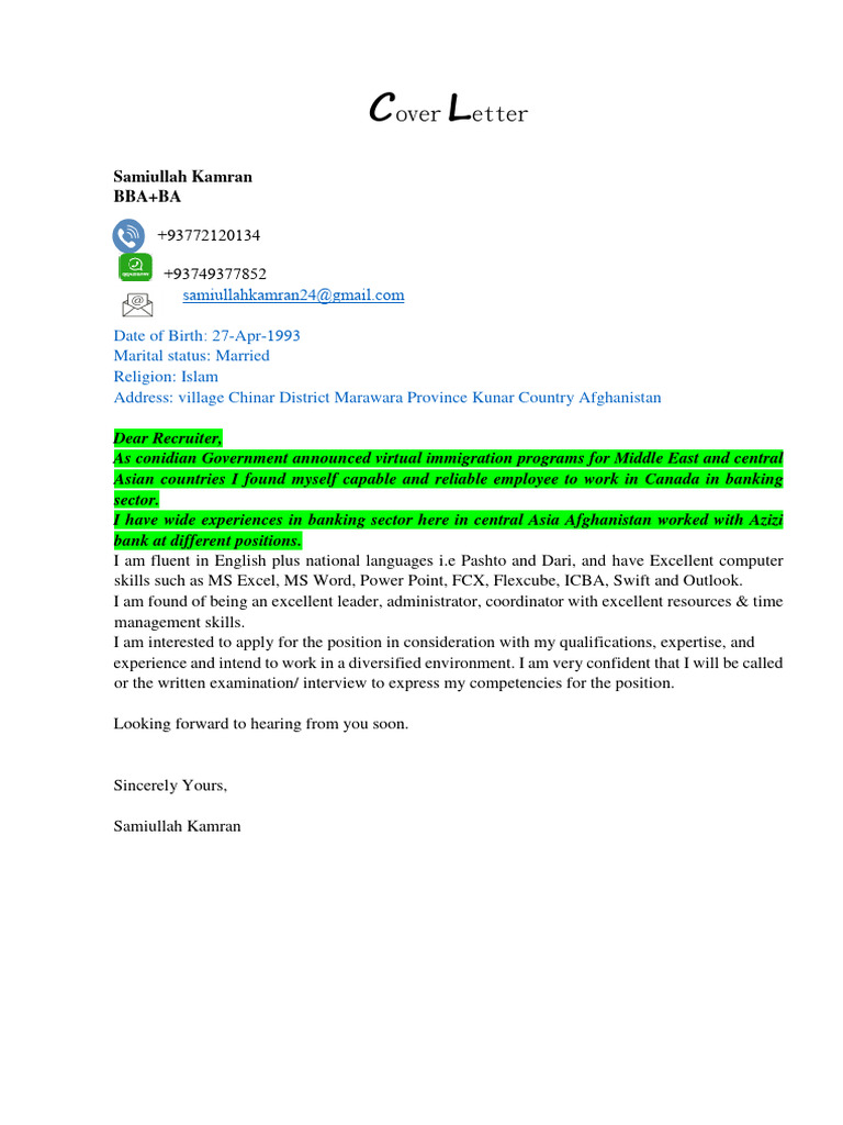 Sami CV For Canada | PDF | Money Laundering | Banks