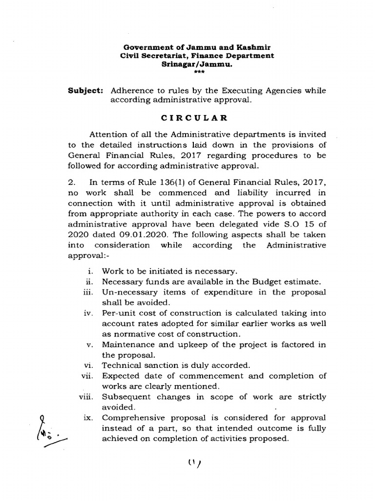 Circular Codes Dated 04.02.2020 | PDF | Government | Governance