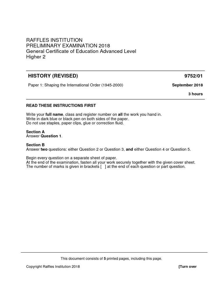 Ri h2 Hist p1 Questions | PDF | Soviet Union | World Politics