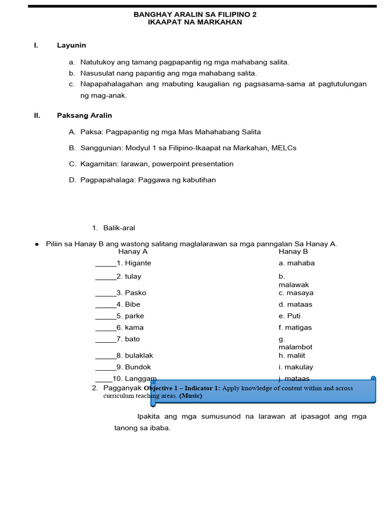 SDLP Filipino2 Pagpapantig | PDF