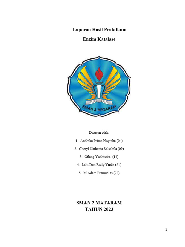 Laporan Enzim Katalase (Final) | PDF | Kesehatan Holistik | Sains ...