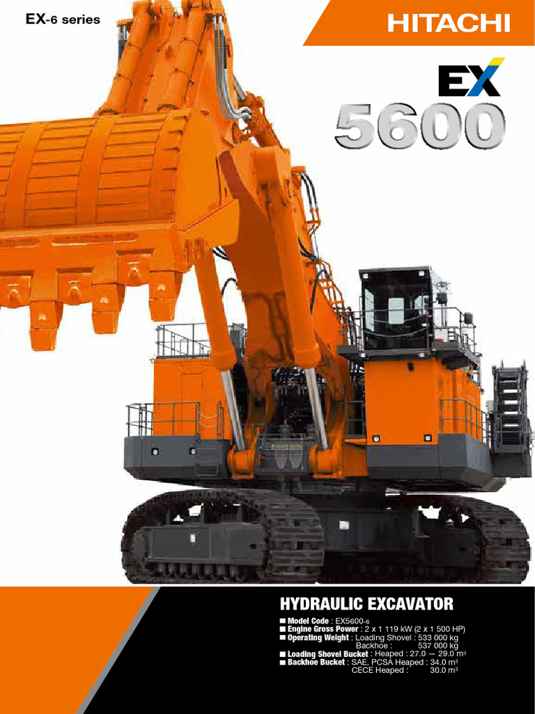 Hitachi EX5600-6 Excavator Overview | PDF | Business