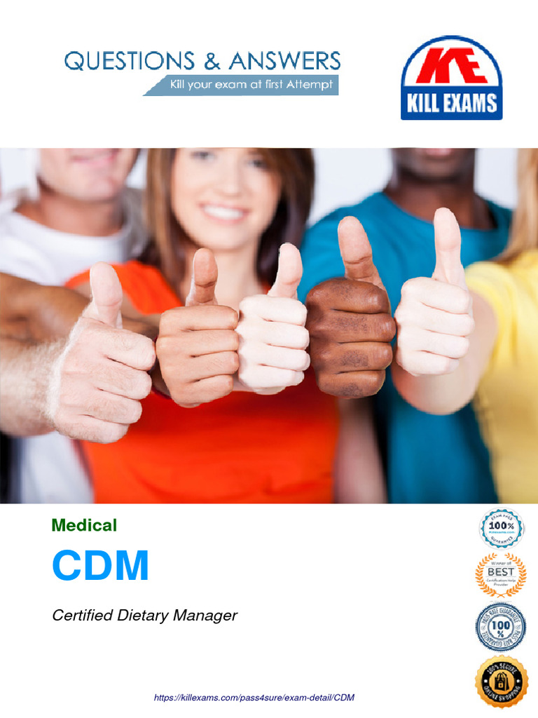 Medical: Certified Dietary Manager | PDF