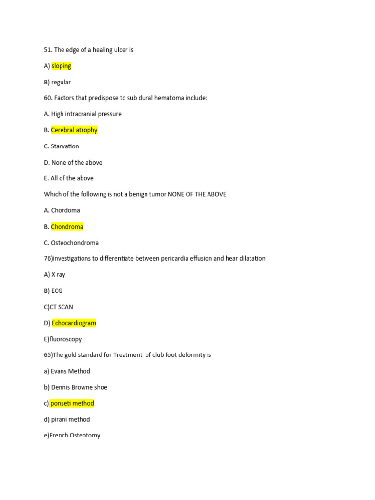 Mock Surgery Recall Epizon 2023 | PDF | Sepsis | Ear
